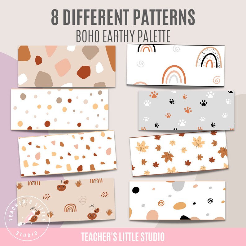 Editable Classroom Labels | Canva Template | Boho Classroom | Rectangle ...