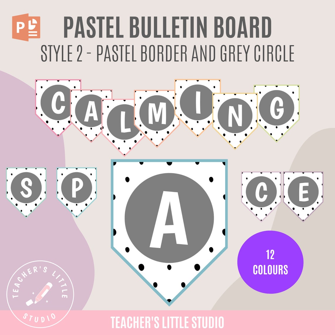 Bulletin Board Banner Pastel Bunting Classroom Banner - Etsy