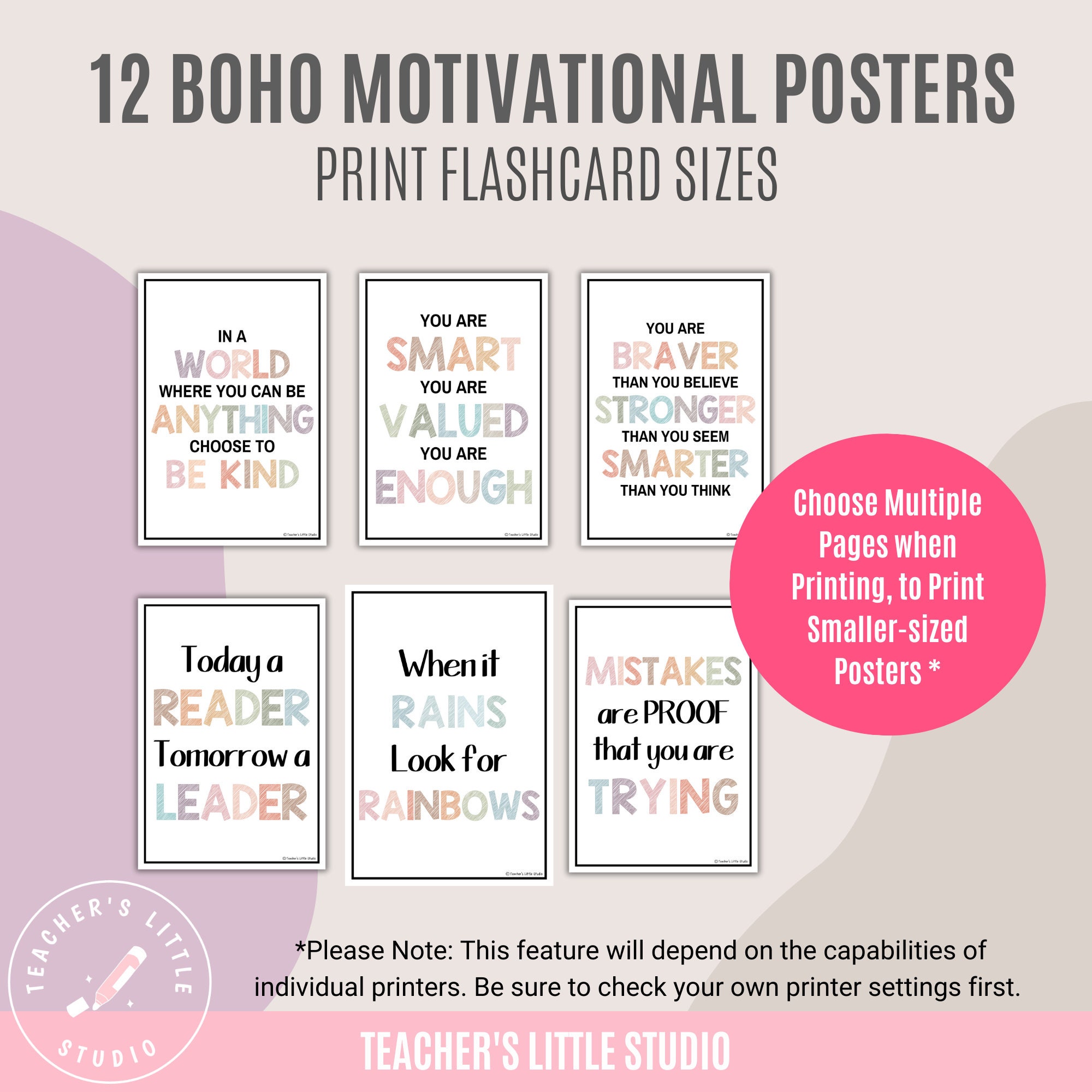 Motivational Classroom Posters Growth Mindset Posters - Etsy