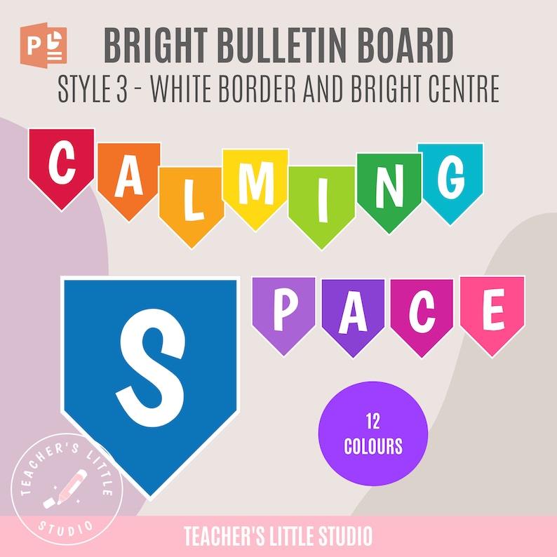 Bulletin Board Banner Bright Bunting Classroom Banner - Etsy