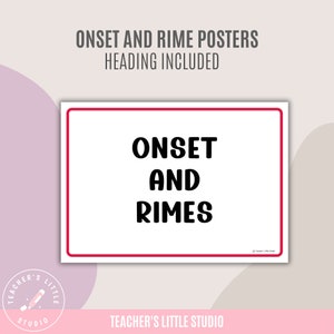 Onset and Rime Posters | Rhyming Words | Educational Resources ...