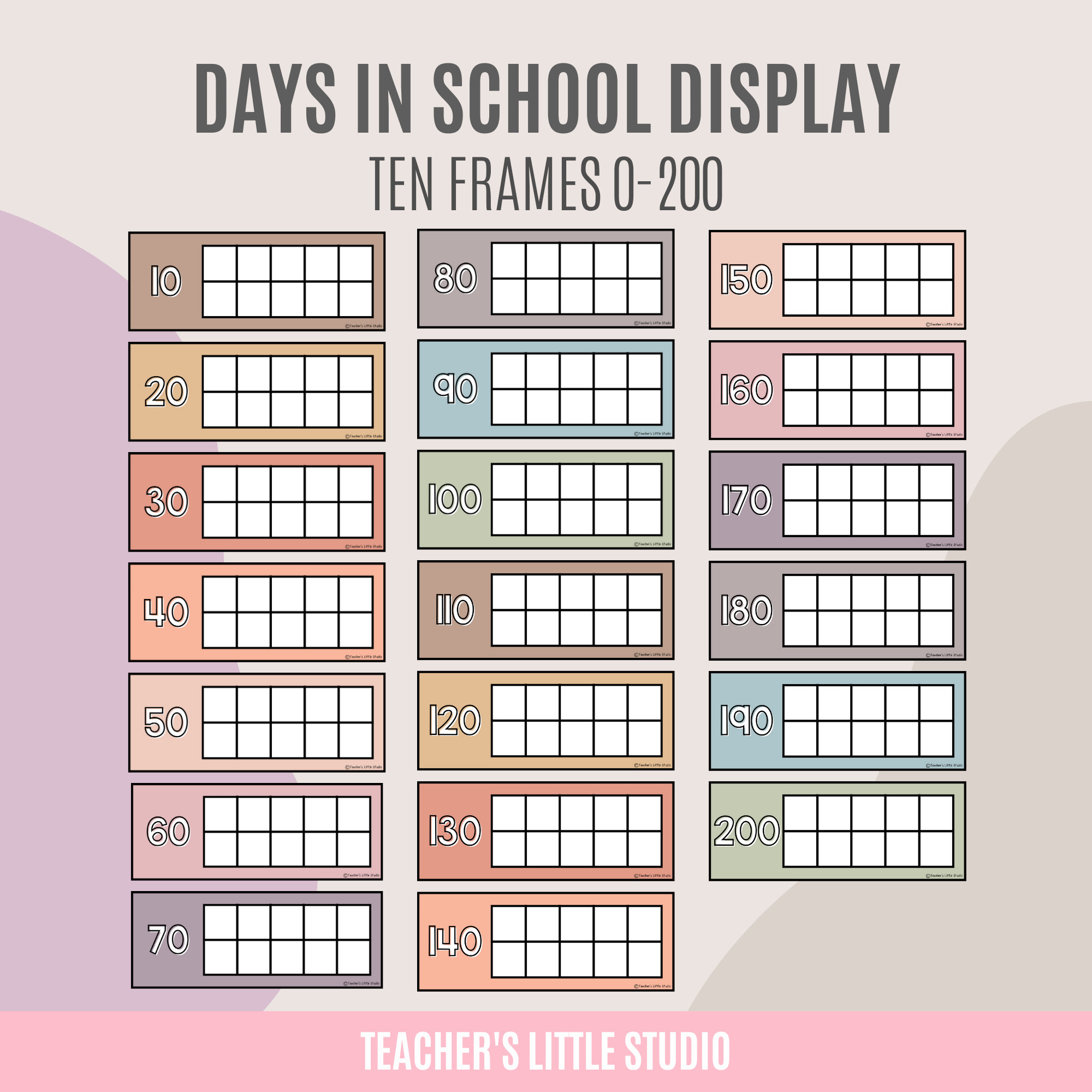 Days in School Posters Days at School Tally Boho Classroom Decor ...