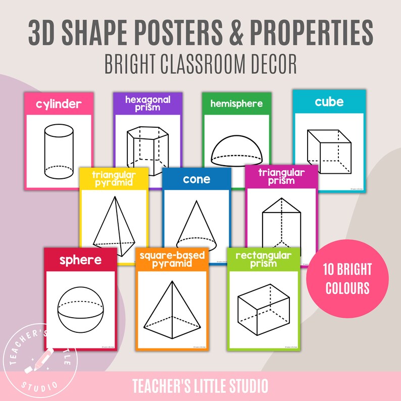 3D Shape Poster Sets With Properties | Printable Shape Posters With ...