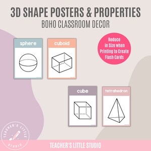 3D Shape Poster Sets With Properties | Printable Shape Posters With ...