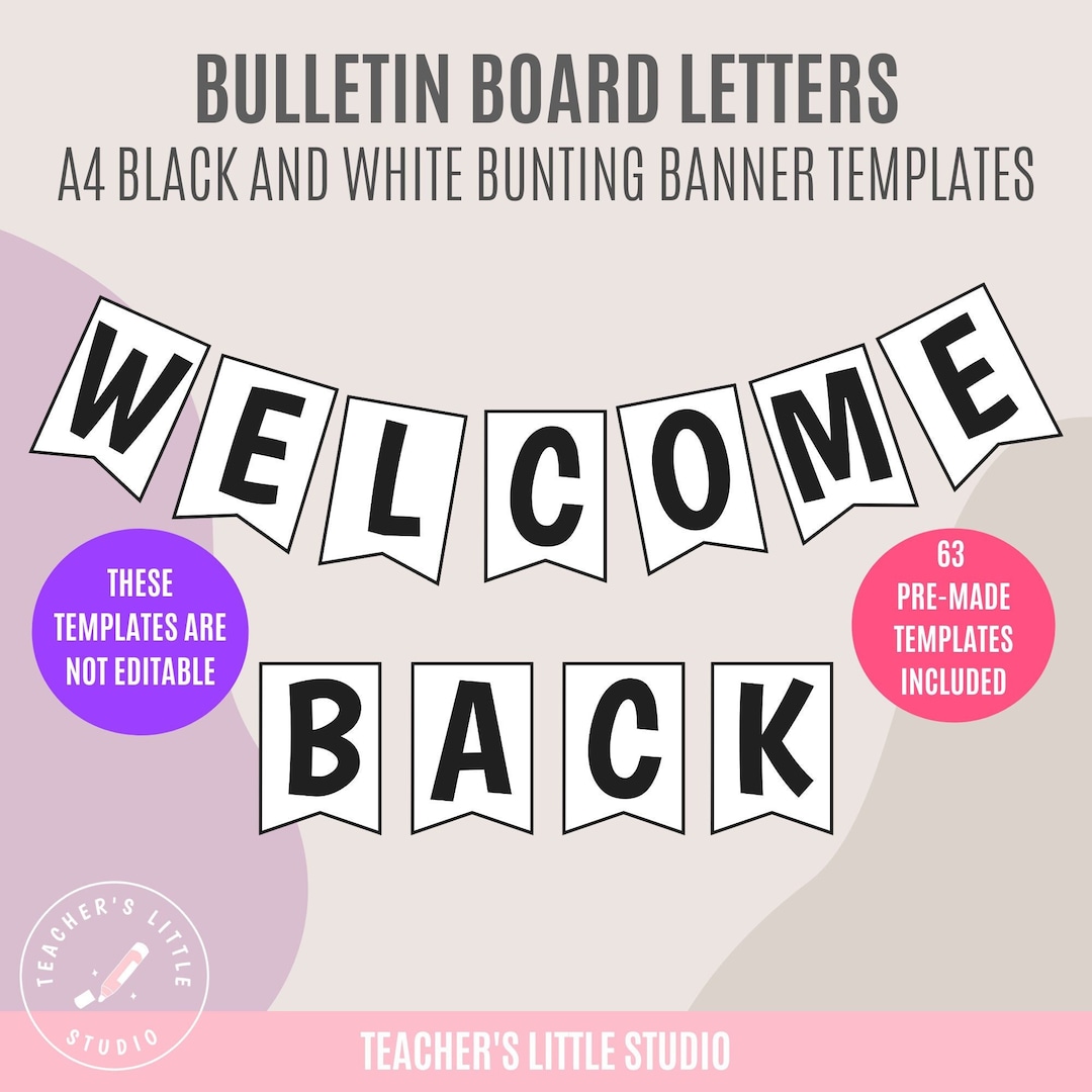 Printable Bulletin Board Banners Swallowtail Bunting - Etsy