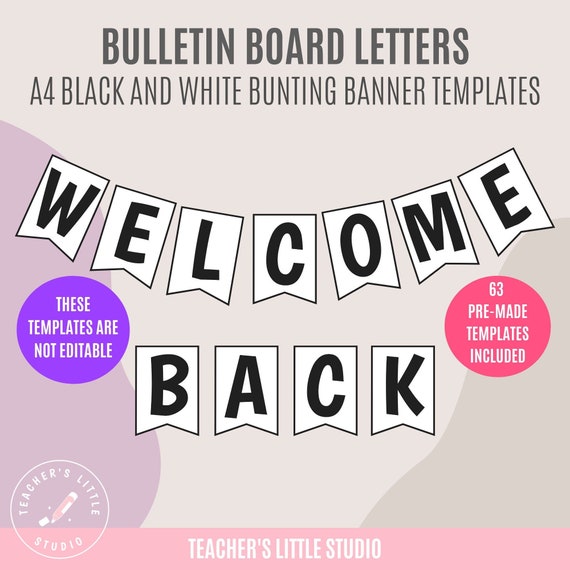Printable Bulletin Board Banners Swallowtail Bunting - Etsy