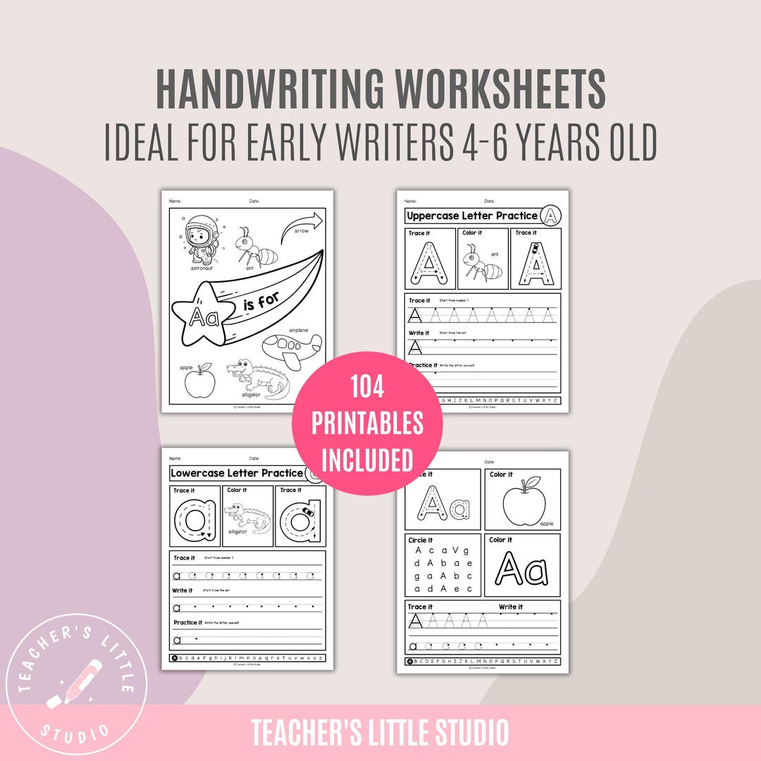 Handwriting Practice Worksheets | Alphabet Tracing | Guided Letter ...