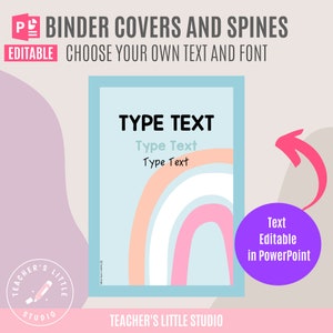 Pastel Binder Covers and Spines | Pastel Rainbow Binder Labels ...