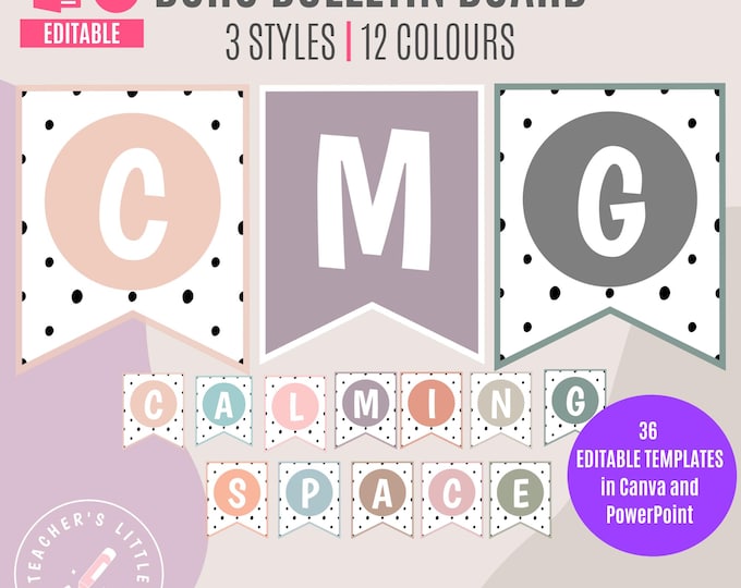 Editable Bunting & Display Banners | Modern Boho Plants Themed Decor ...