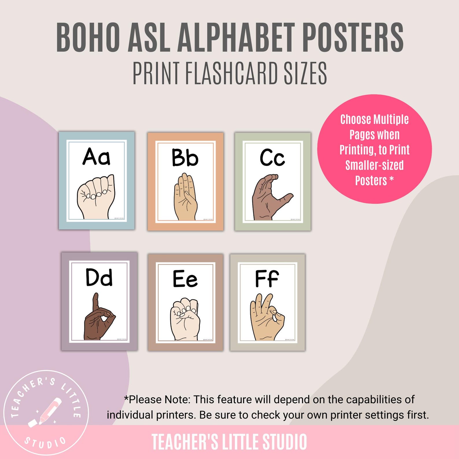 ASL Alphabet Posters | Printable Classroom Alphabet | Editable in Canva ...