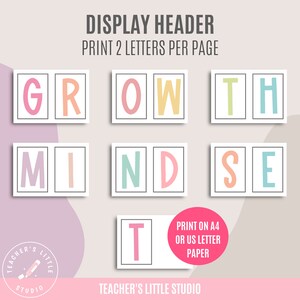Growth Mindset Posters | Pastel Rainbow Theme | Classroom Decor ...