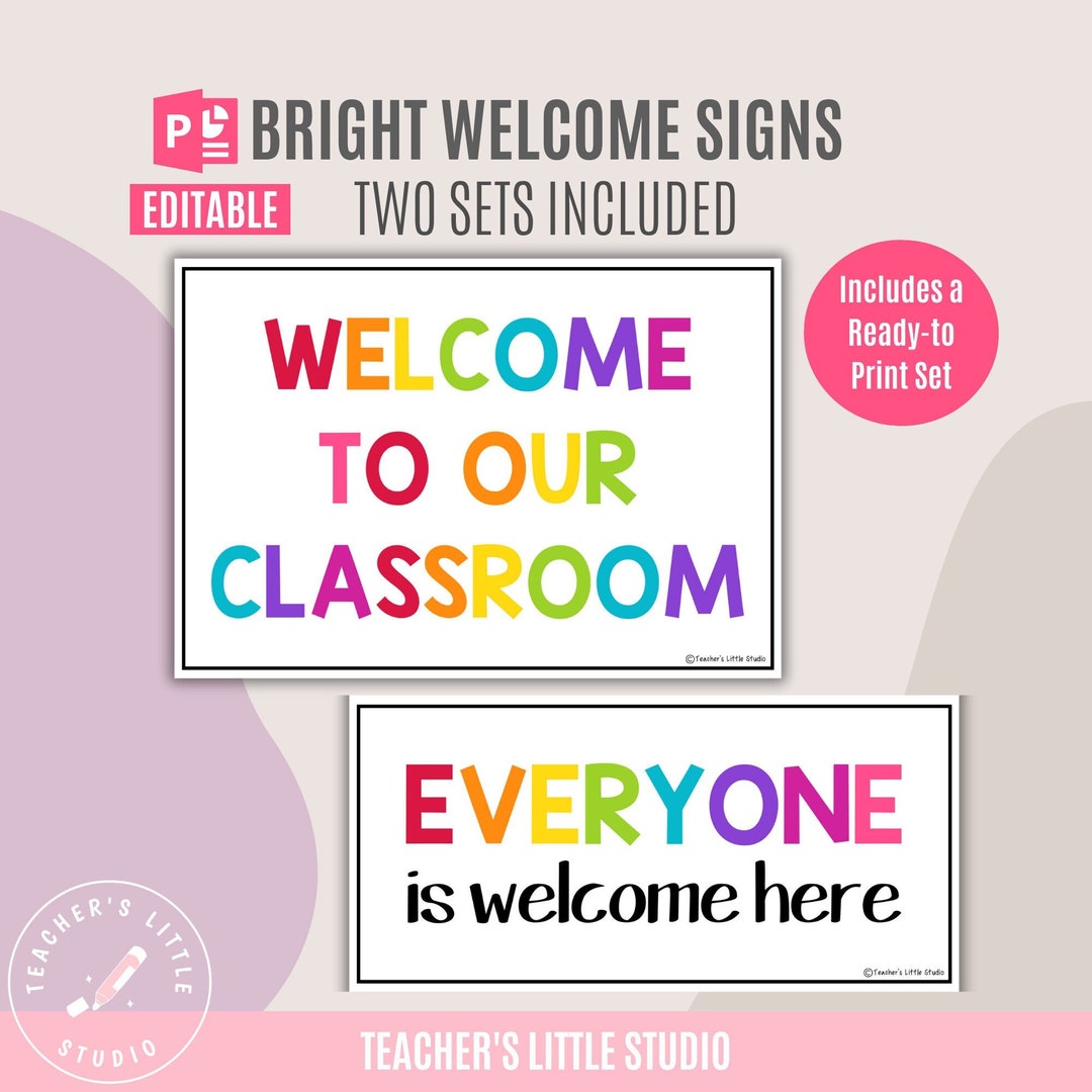 Welcome Classroom Sign | Welcome Classroom Poster | Custom Welcome Sign ...
