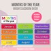 Days of the Week Months of the Year Classroom Display Posters Bright ...