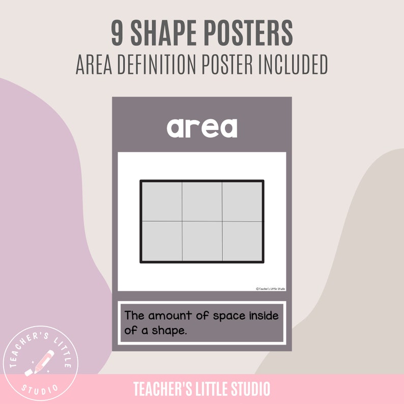 Area Formula Posters | Set of 9 Posters | Geometry Posters | Math ...