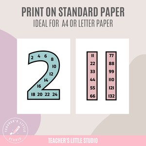 Boho Skip Counting Posters | Large Number Display | Educational Math ...