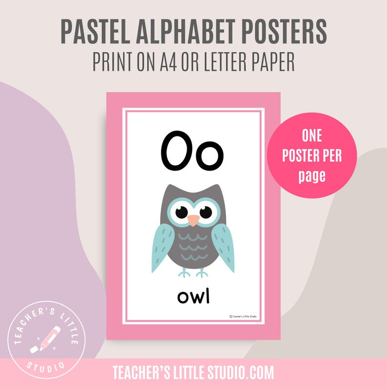 Pastel Alphabet Posters | Editable in Canva and Powerpoint | Pastel ...
