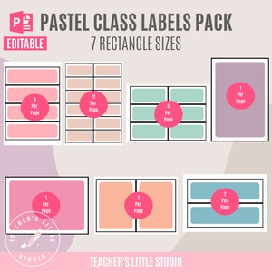 Pastel Classroom Labels | Editable Class Labels Pack | Name Tags ...