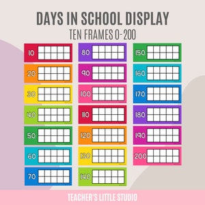 Days in School Posters | Days at School Tally | Bright Class Decor ...