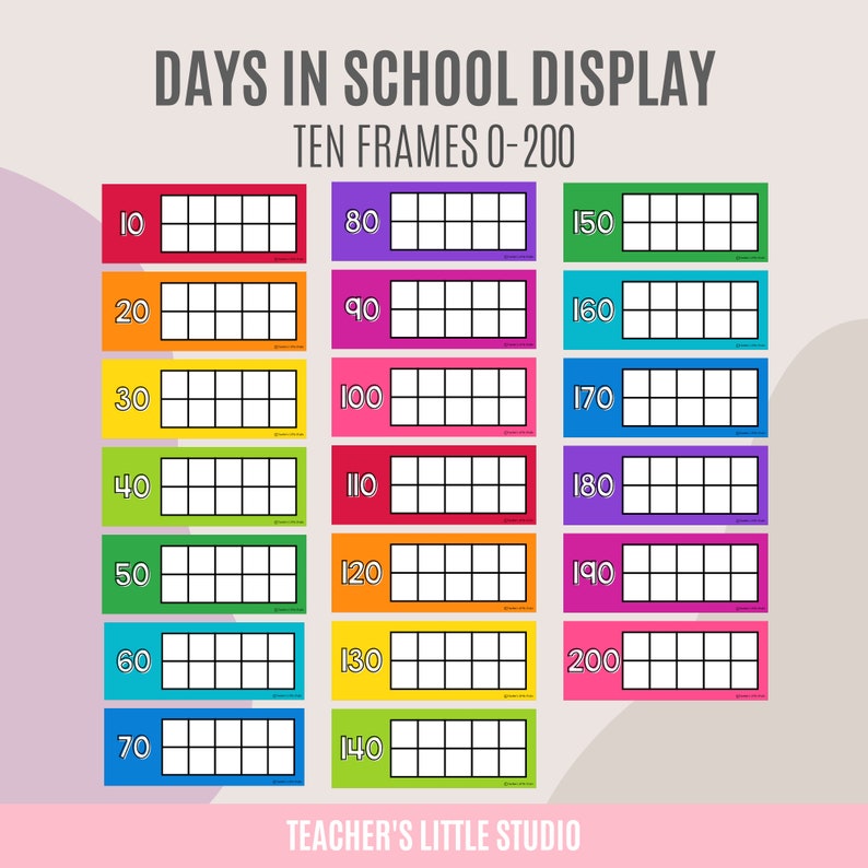 Days in School Posters | Days at School Tally | Bright Class Decor ...