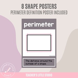 Perimeter Formula Posters | Set of 8 Posters | Geometry Posters | Math ...