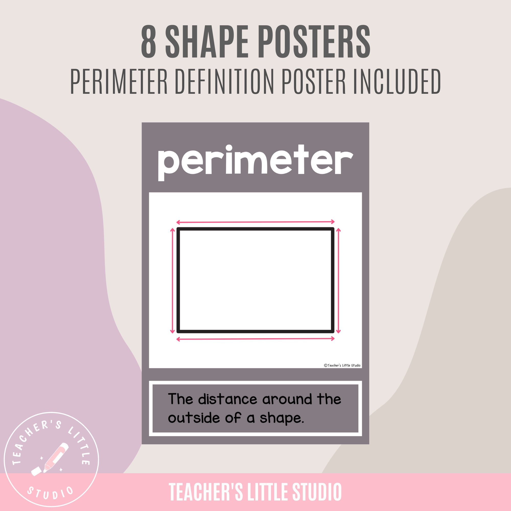 Perimeter Formula Posters | Set of 8 Posters | Geometry Posters | Math ...