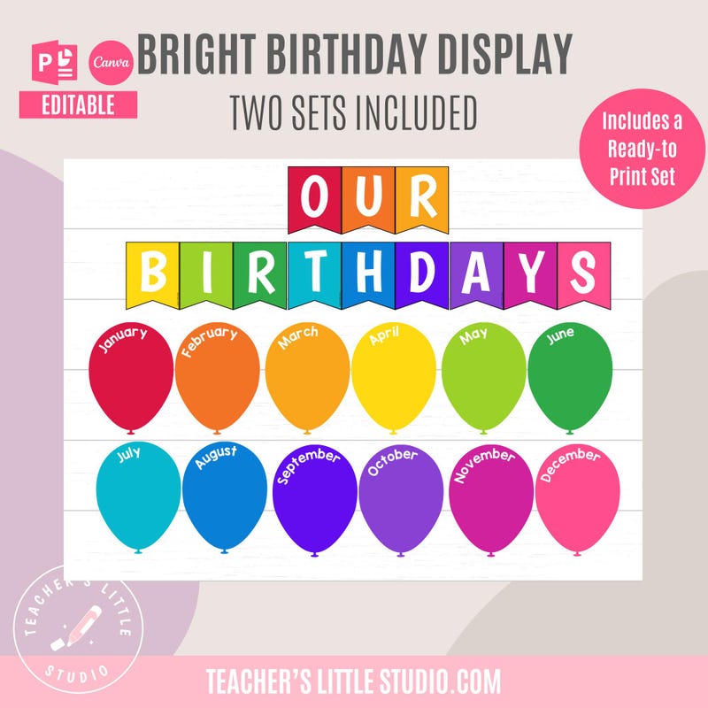 Classroom Birthday Chart - Etsy