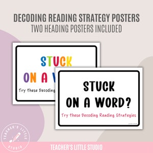 Decoding Reading Strategies | Reading Posters | Decoding Poster ...