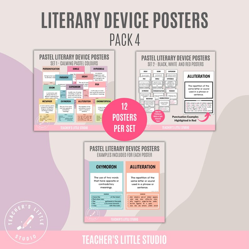 Pastel English Posters Bundle | Punctuation | Parts of Speech ...