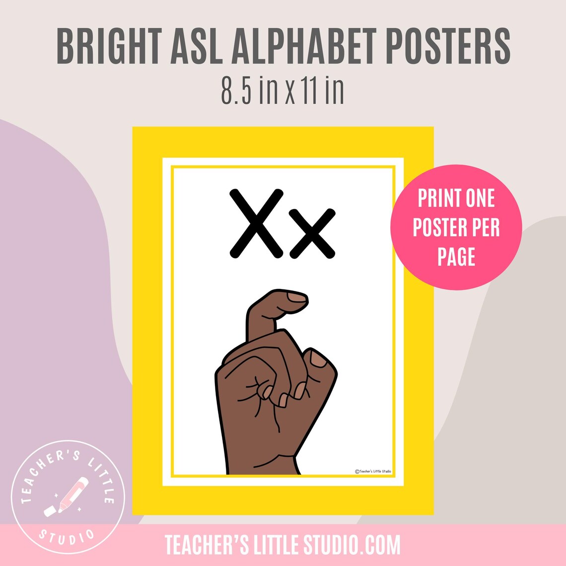 ASL Alphabet Posters | Printable Classroom Alphabet | Editable in Canva ...