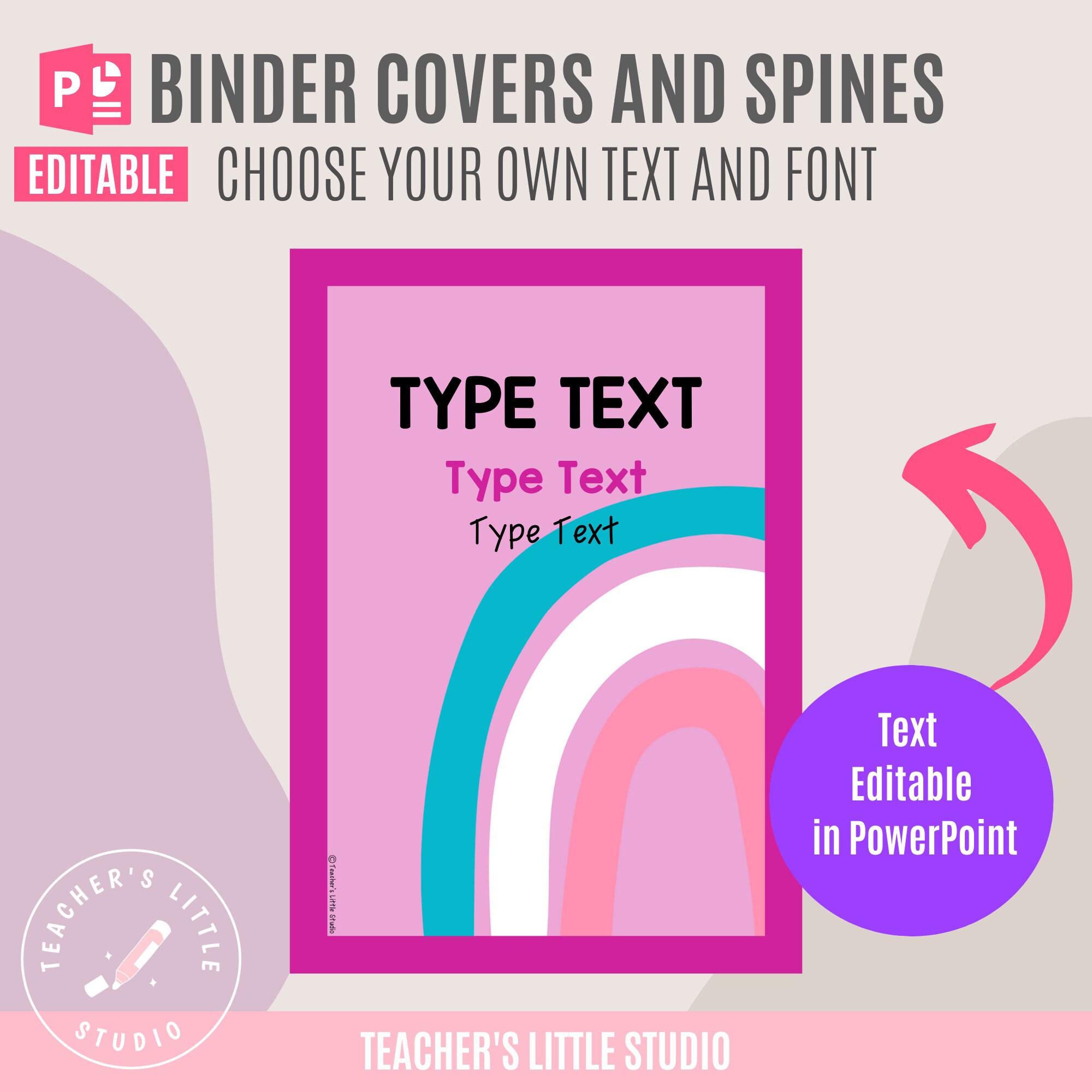 Bright Binder Covers and Spines | Bright Rainbow Binder Labels ...