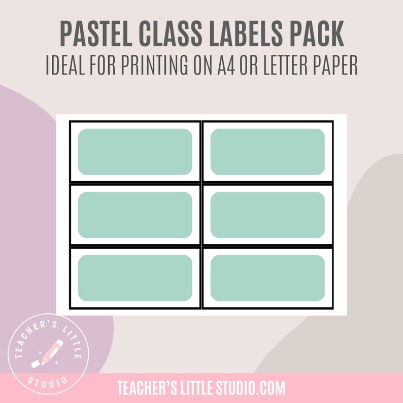 Pastel Classroom Labels | Editable in Canva and Powerpoint | Name Tags ...