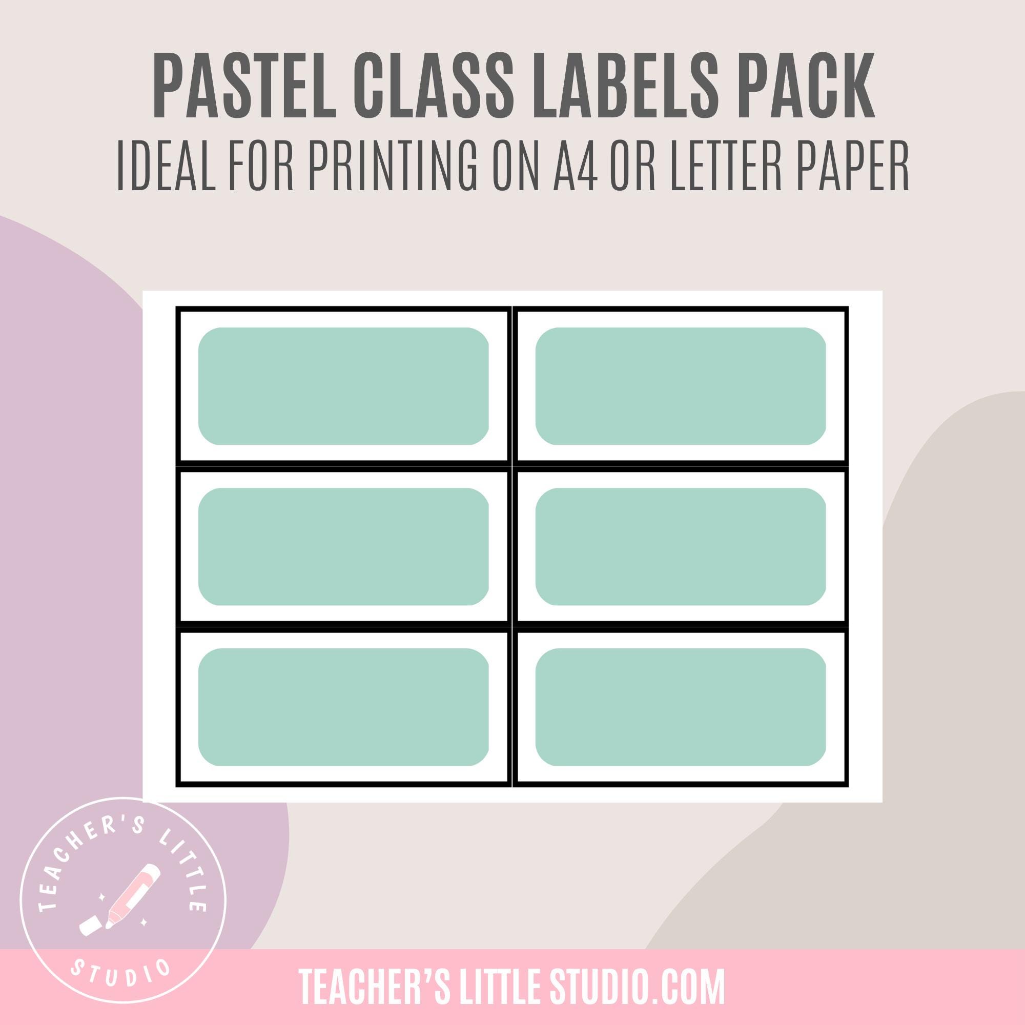 Pastel Classroom Labels | Editable in Canva and Powerpoint | Name Tags ...