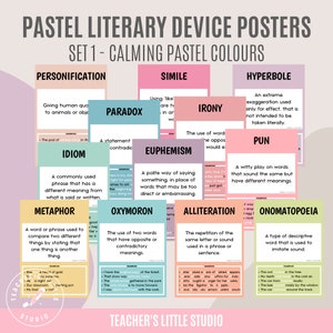 Literary Devices Posters | Figurative Language Set | English Posters ...