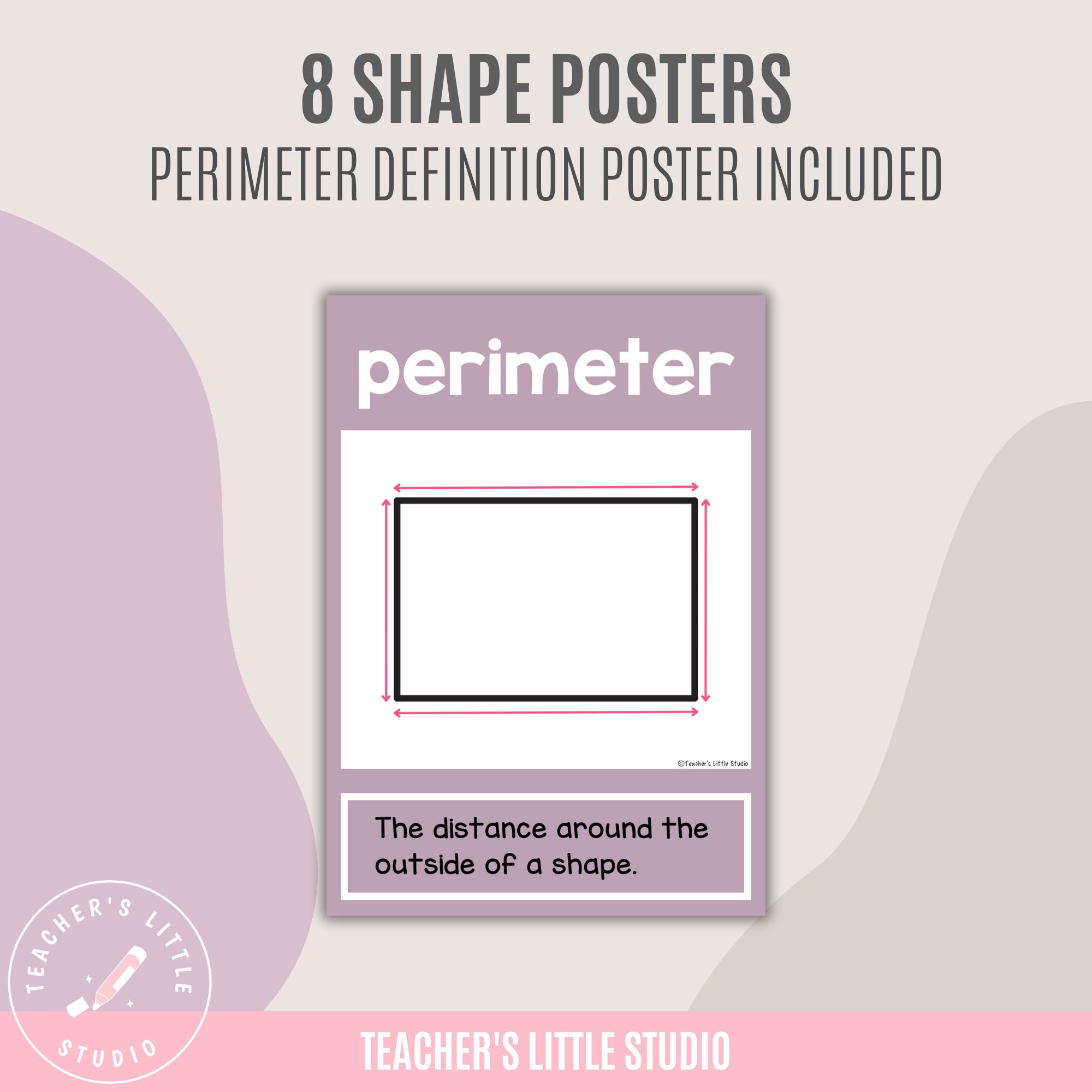 Perimeter Formula Posters Set of 8 Posters Geometry Posters Math ...
