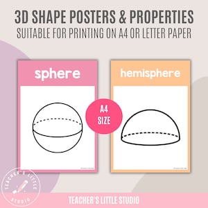 3D Shape Poster Sets With Properties | Printable Shape Posters With ...