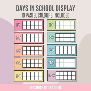 Days in School Posters | Days at School Tally | Pastel Class Decor ...