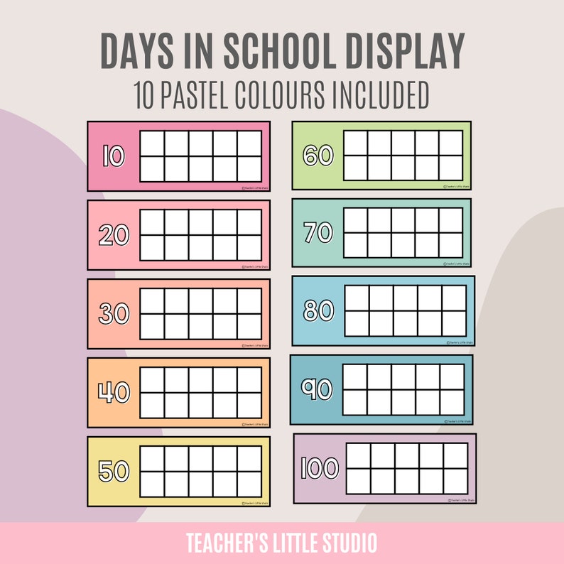 Days in School Posters | Days at School Tally | Pastel Class Decor ...