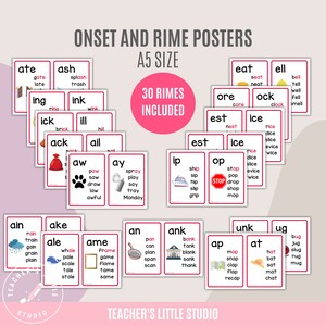 Onset and Rime Posters | Rhyming Words | Educational Resources ...