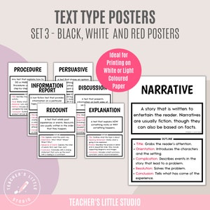 Text Type Posters English Educational Printables English Writing ...