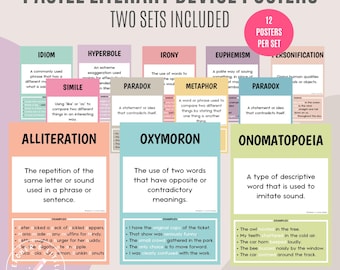 Editable Figurative Language Posters, Literary Devices, Figure of ...