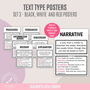 Text Type Posters English Educational Printables English - Etsy
