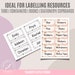 Editable Classroom Labels Canva Template Boho Classroom Rectangle ...