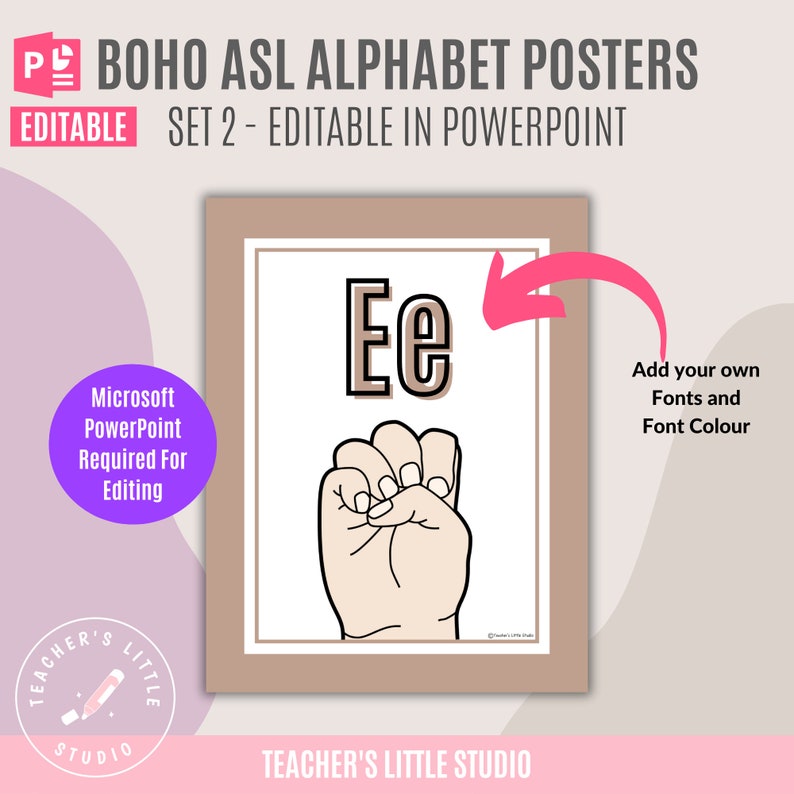 ASL Alphabet Posters Printable Classroom Alphabet Editable - Etsy Australia