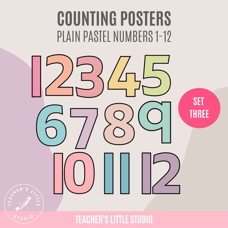 Pastel Rainbow Skip Counting Posters | Large Number Display ...