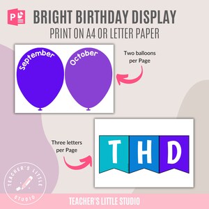 Bright Balloon Birthday Display | Classroom Birthday Bulletin Board ...