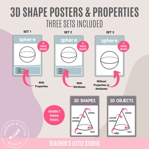 3D Shape Poster Sets With Properties | Printable Shape Posters With ...