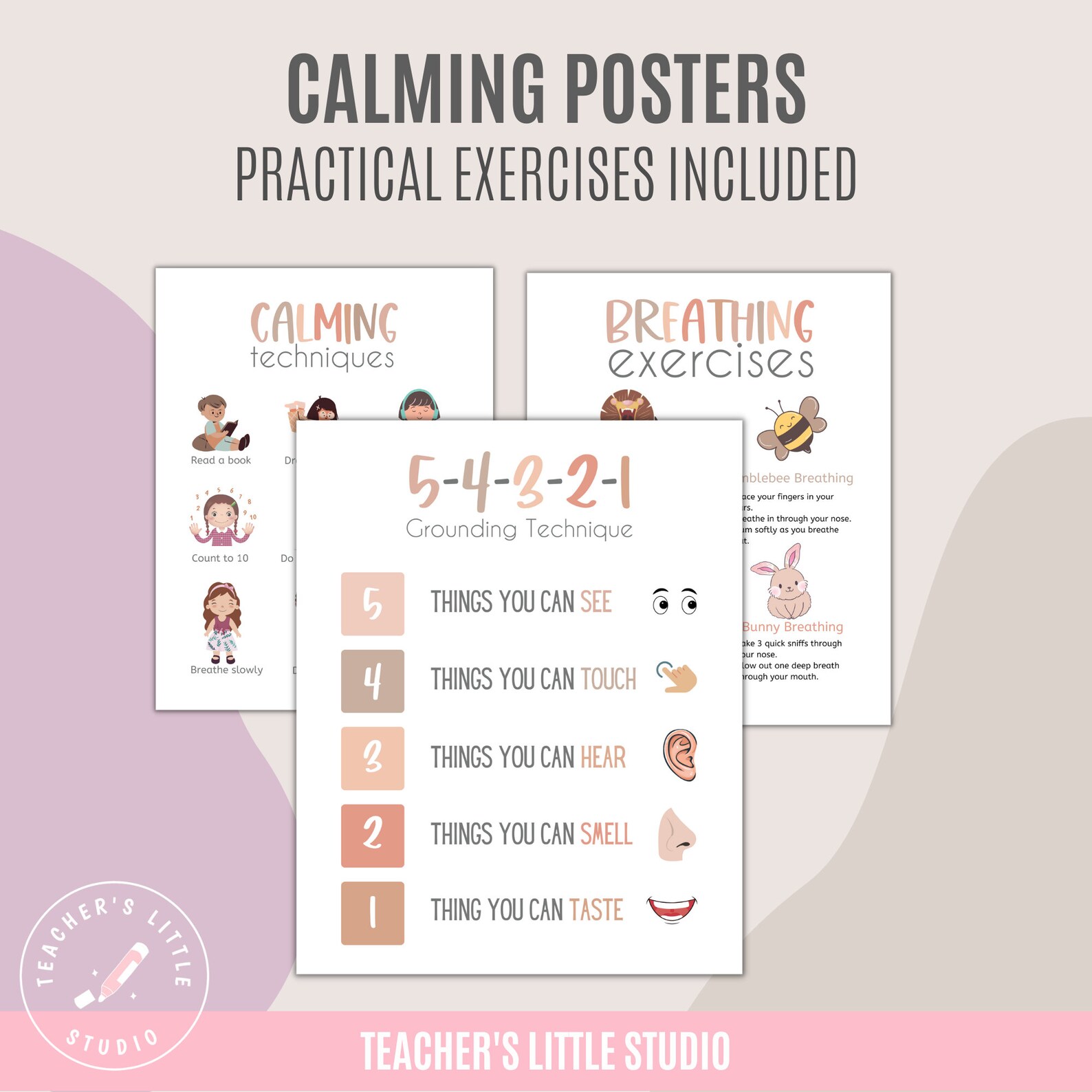6 Calming Posters Educational Printables Calming Corner - Etsy