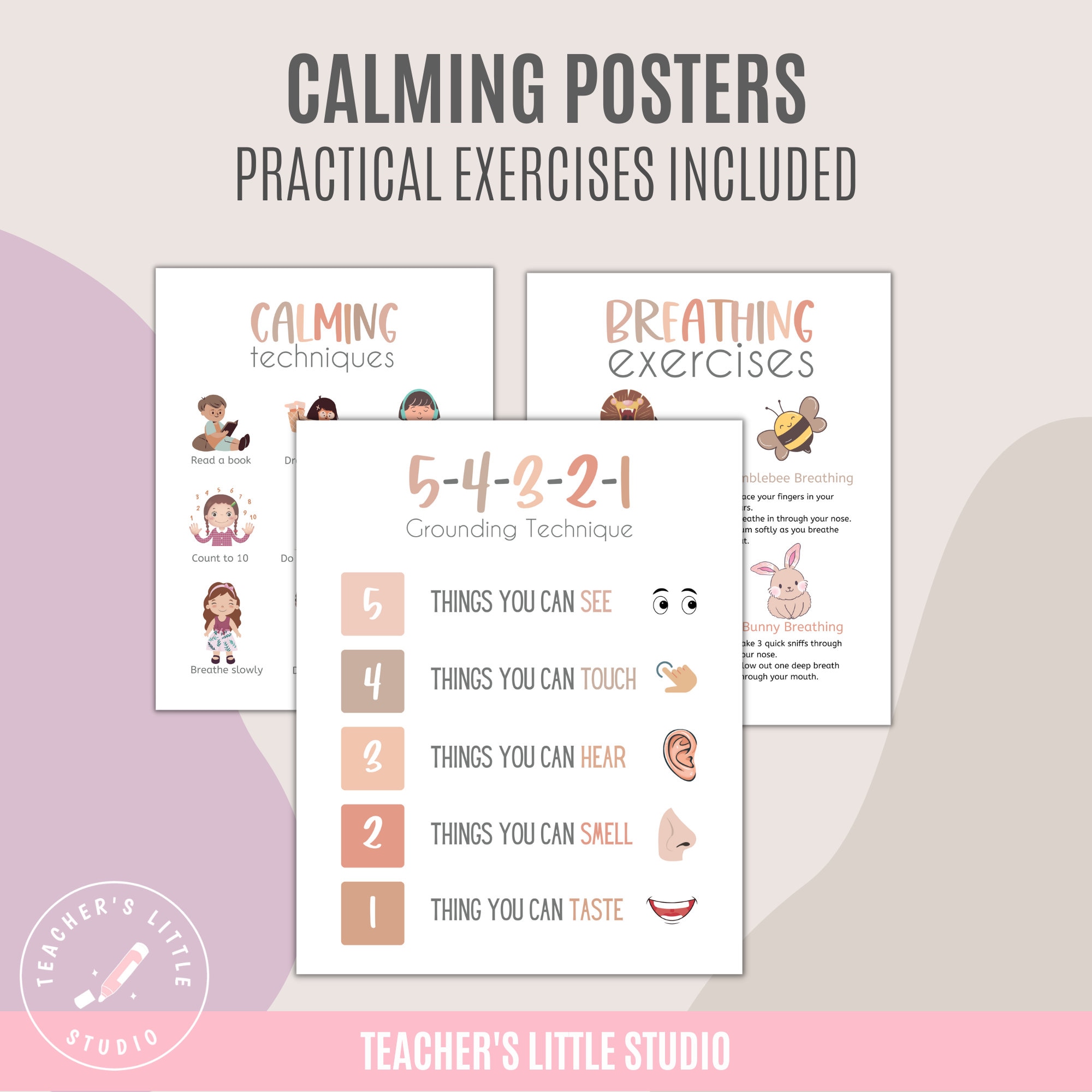 6 Calming Posters Educational Printables Calming Corner - Etsy
