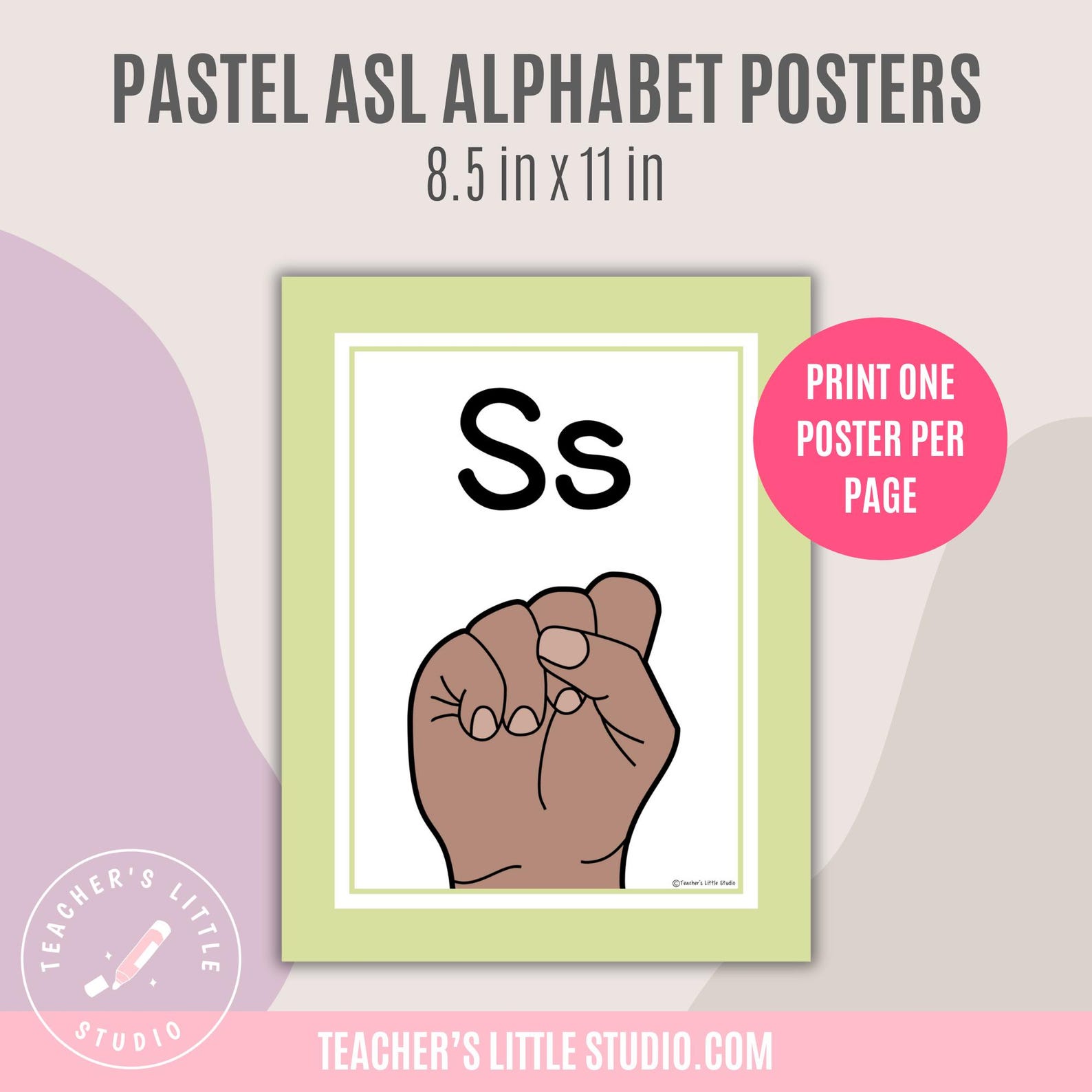 ASL Alphabet Posters | Printable Classroom Alphabet | Editable in Canva ...