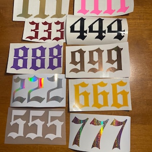 Angel Number Stickers | Water Bottle, Laptop, Car Sticker | Lucky ...